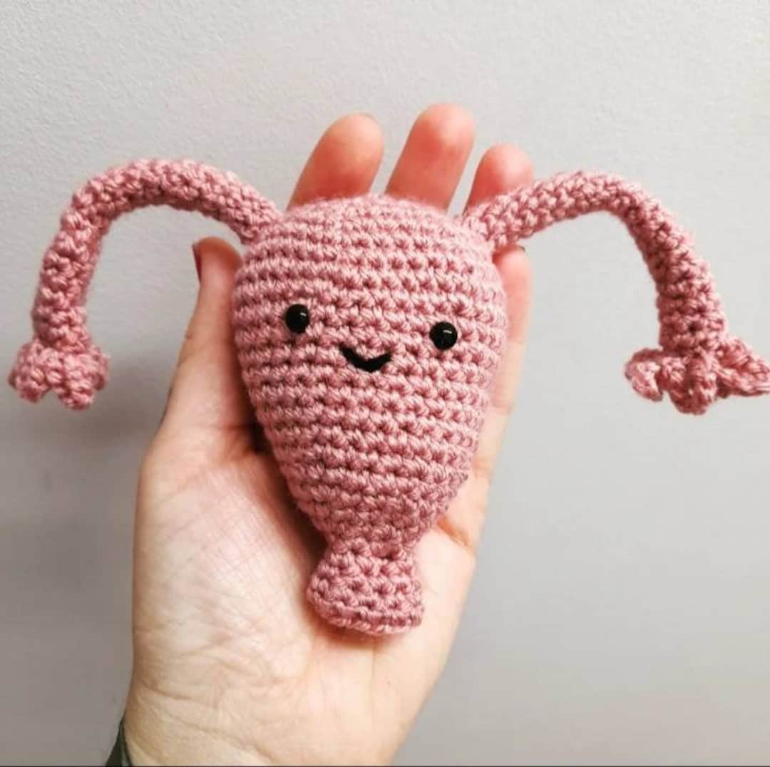 Crochet Uterus Plush Midwife Gift Crochet Body Parts - Etsy