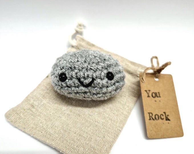 Crochet Rock You Rock Gift You're My Rock Plush No Fuss Rock Pet Funny ...