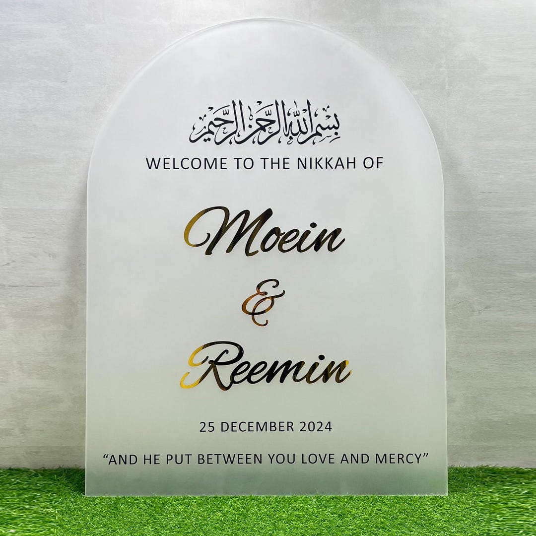 Personalized Arched Acrylic Custom Wedding Welcome Sign, Custom ...