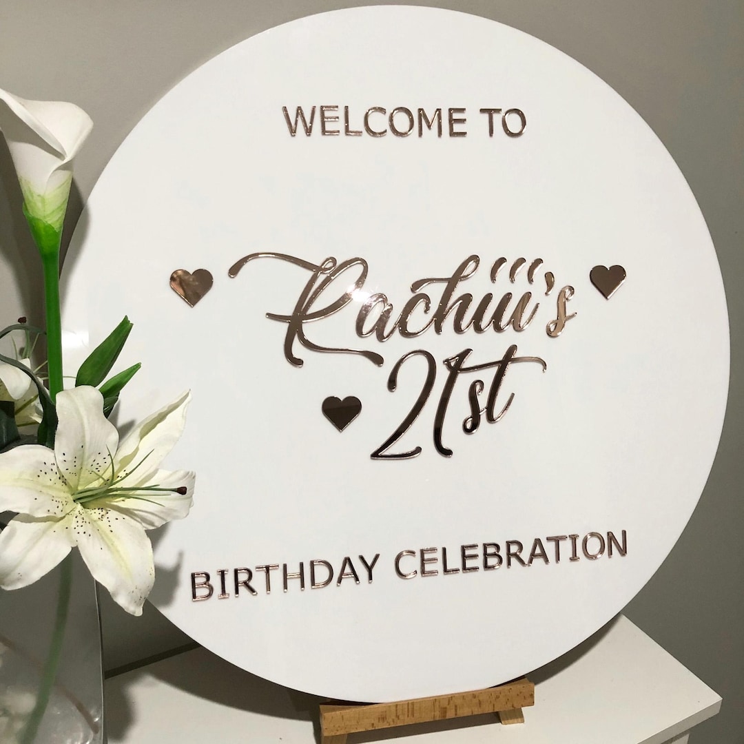 Happy Birthday Custom Acrylic Sign, Acrylic Welcome Sign for Special ...