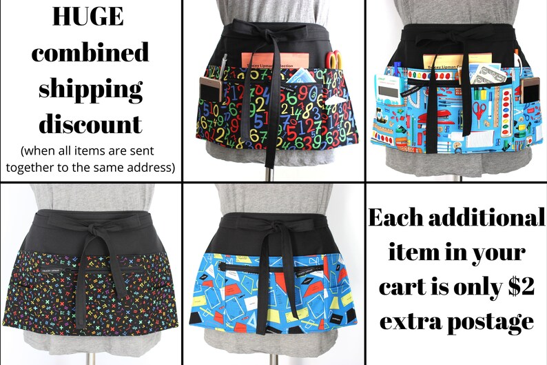 Math Teacher Apron With Pockets Mathematics Half Apron With - Etsy