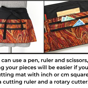 Apron Pattern Pdf, Two Zipper Pocket Craft Show Apron, Market Apron ...