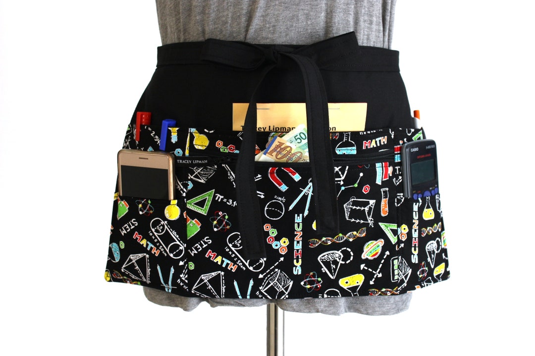 Teacher Apron With Pockets for STEM Science, Maths, Chemistry Teacher ...