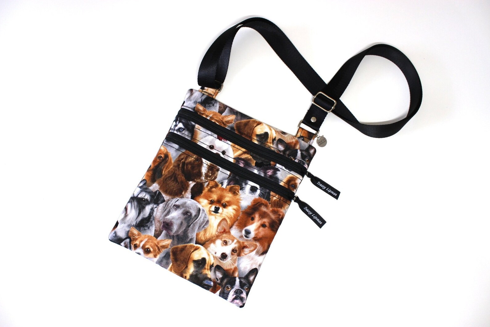 Dog walking bag dog print fabric small crossbody bag gift | Etsy