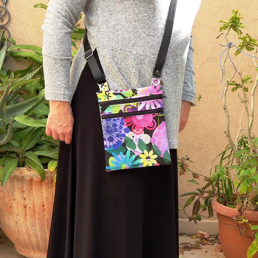 Small Crossbody Bag for Teen Tween Girls, Fabric Cross Body Zipper Cell ...