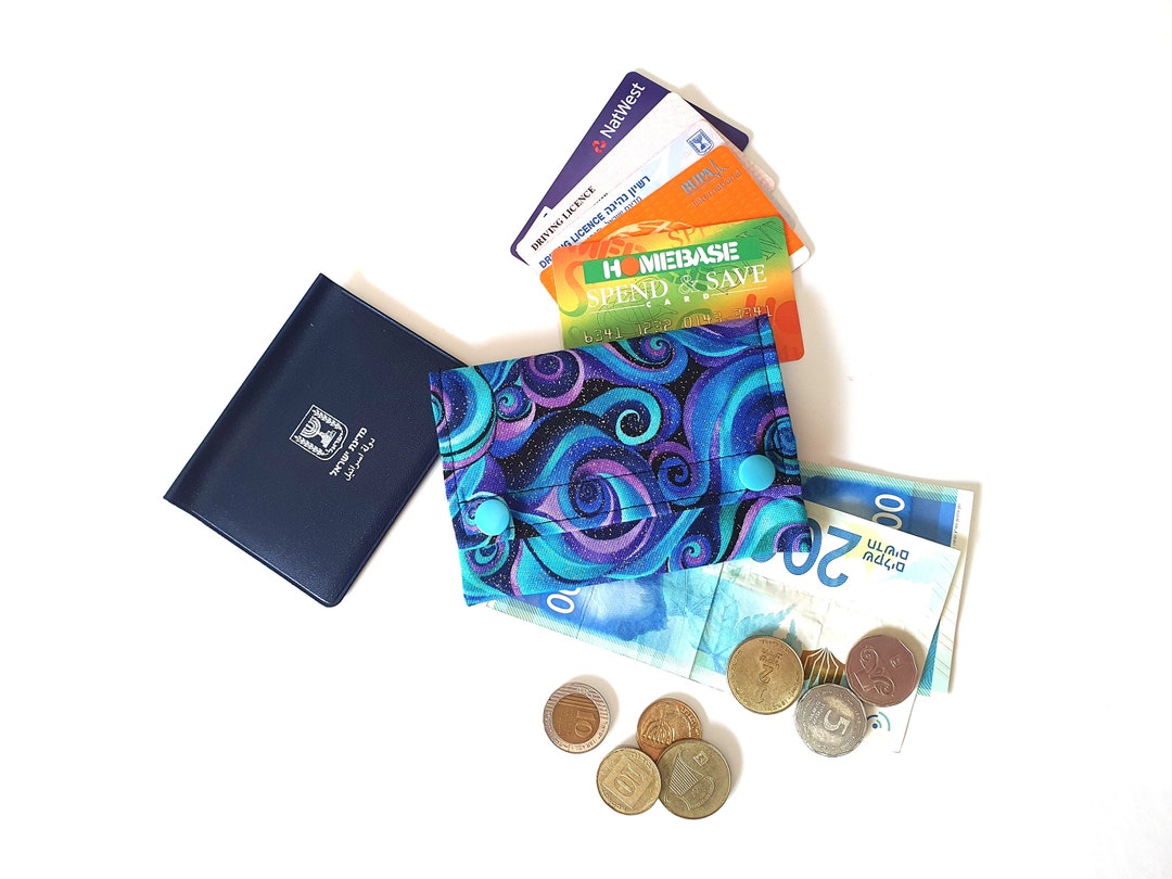 Mini Wallet for Women and Teenage Girls, Retro Swirl Fabric Small ...