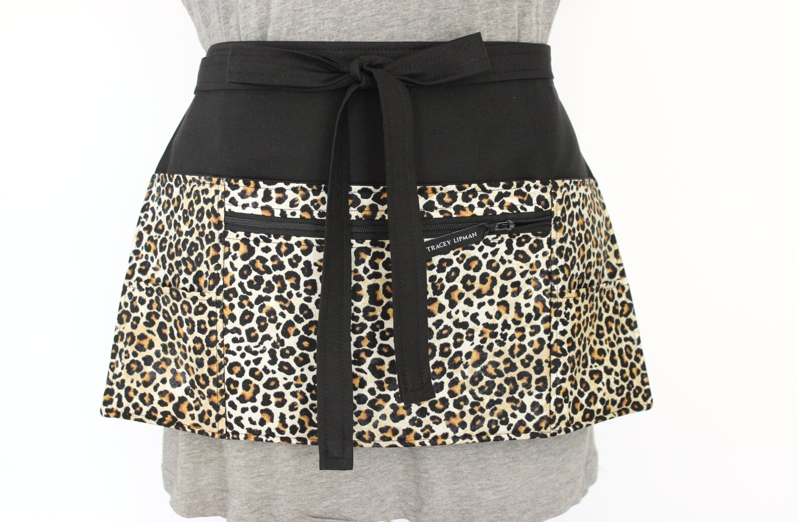 Leopard Print Waitress Apron With Pockets Server Apron With - Etsy