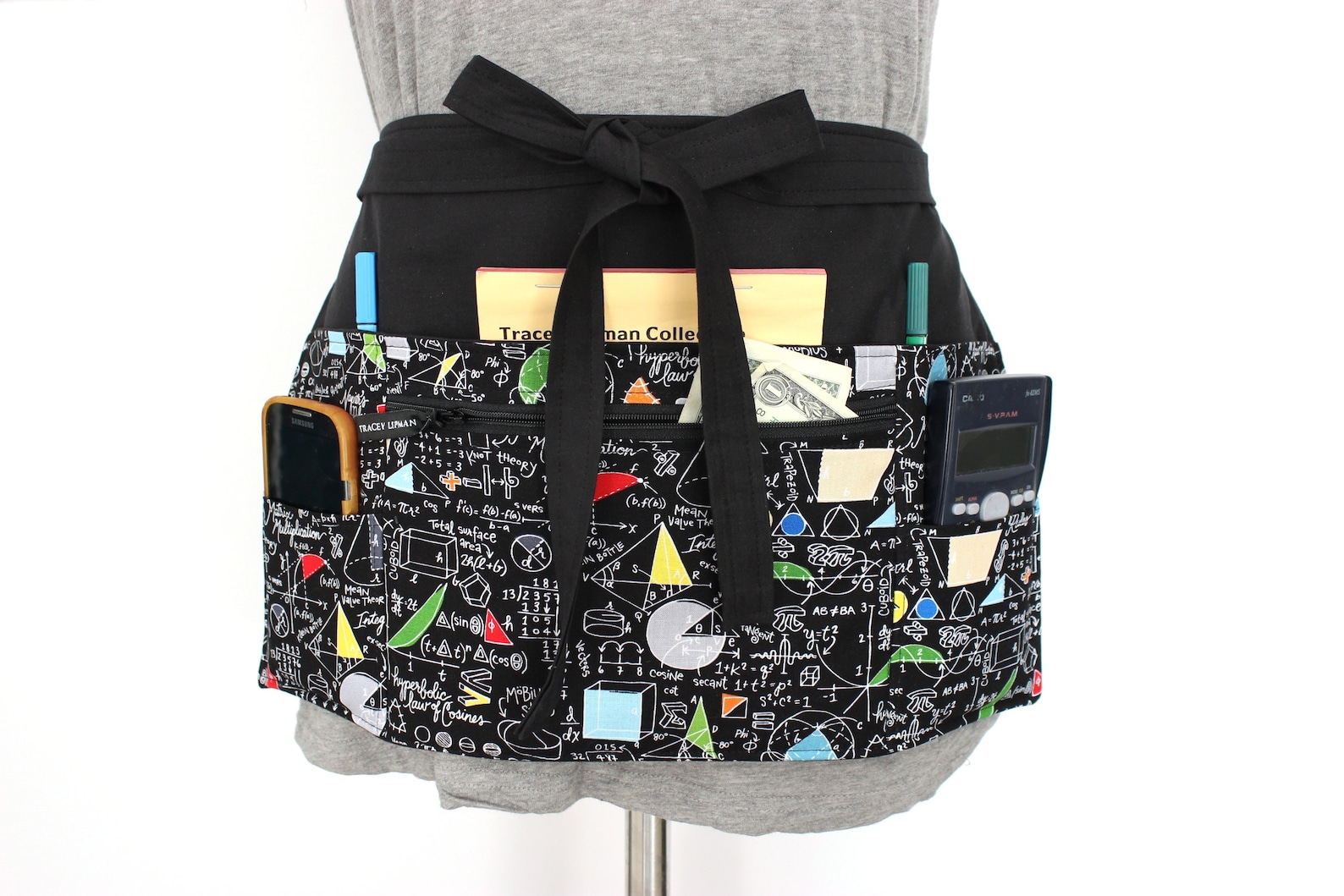 Math Teacher Apron With Pockets Mathematics Half Apron With - Etsy