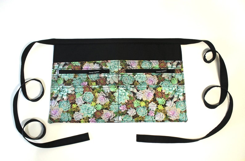 Colorful Succulent Vendor Apron With Two Zipper Pockets | Etsy