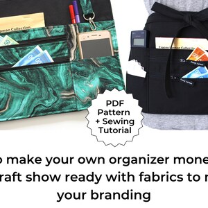 Apron Pattern Pdf, Two Zipper Pocket Craft Show Apron, Market Apron ...