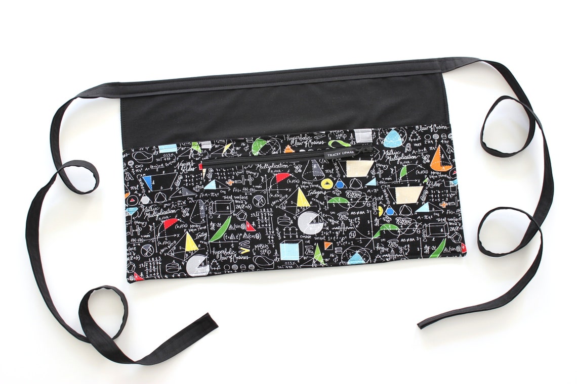 Math Teacher Apron With Pockets Mathematics Half Apron With - Etsy