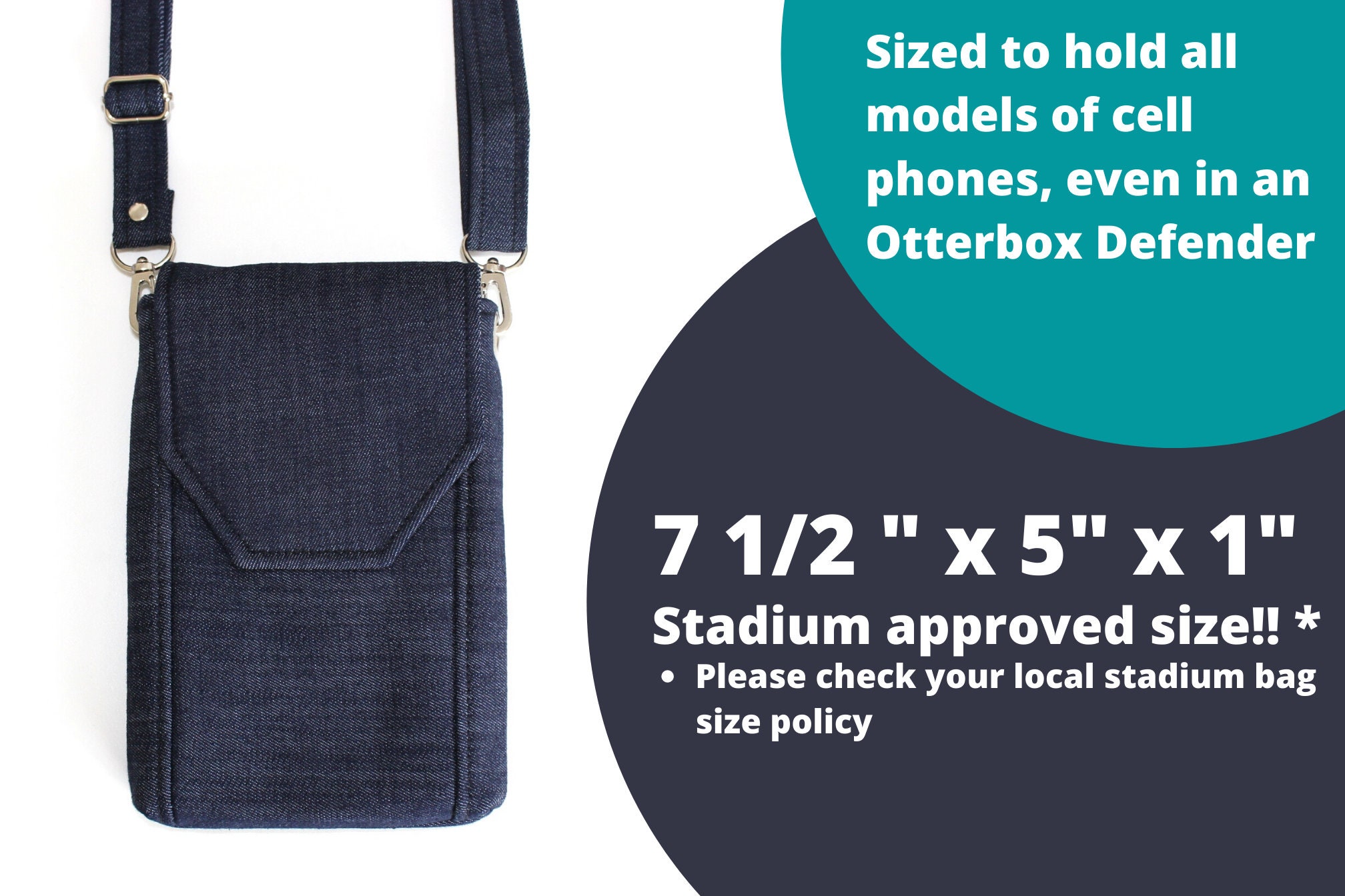 Denim Bag Denim Shoulder Bag Phone Wallet Purse Small | Etsy