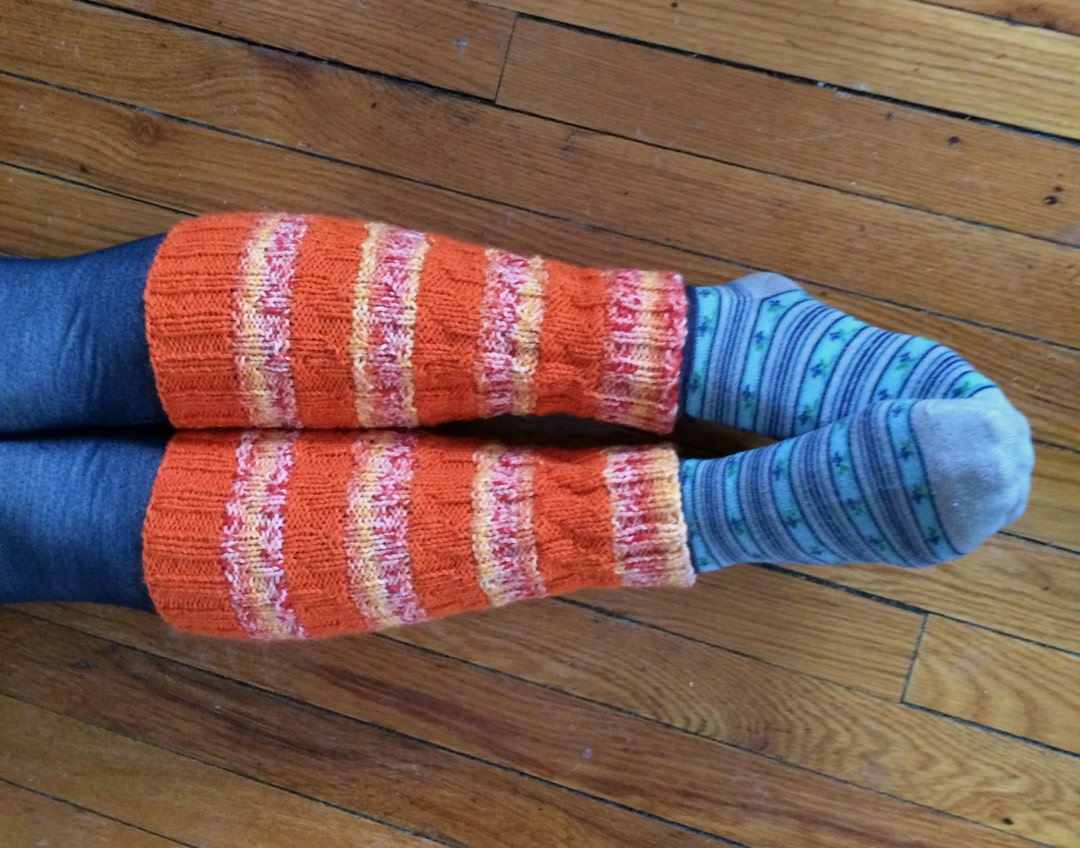 Knitting Pattern PDF - Dancing Flame Legwarmers - Etsy