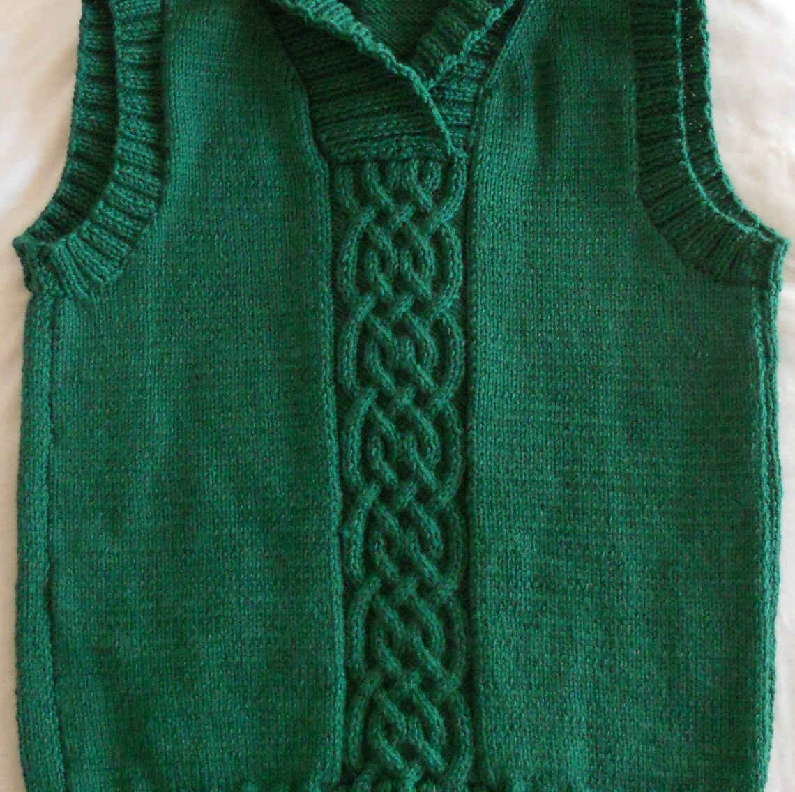 Knitting Pattern PDF - Celtic Braid Sweater Vest for Women - Etsy