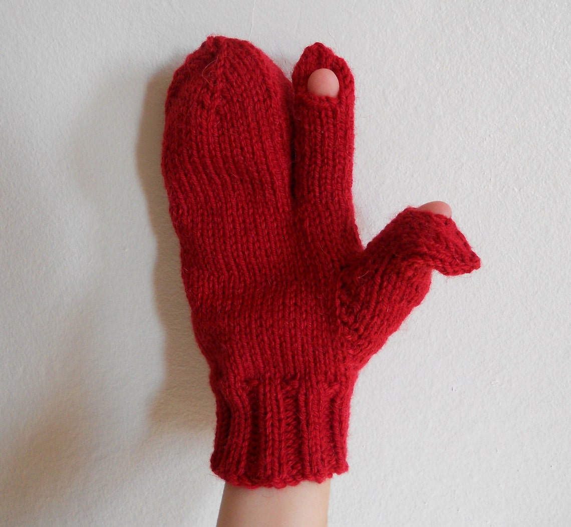 Knitting Pattern PDF - Trigger Finger Mittens for Men and Women - Etsy