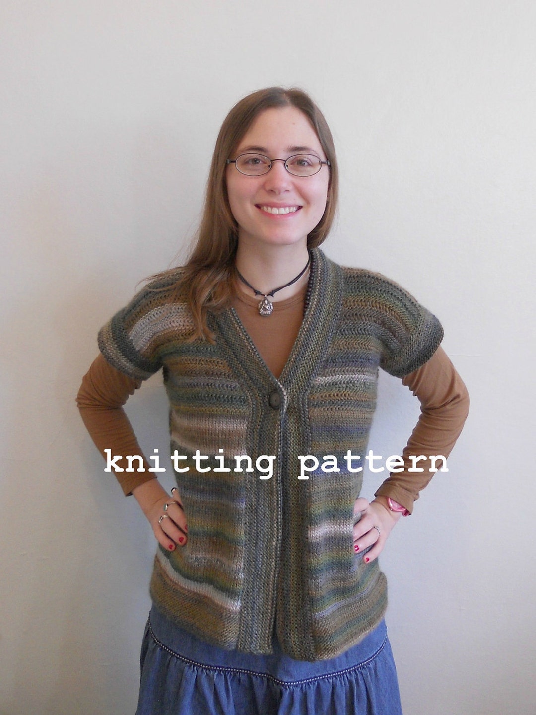 Knitting Pattern PDF - Mossy Drop-shoulder Jacket for Women - Etsy