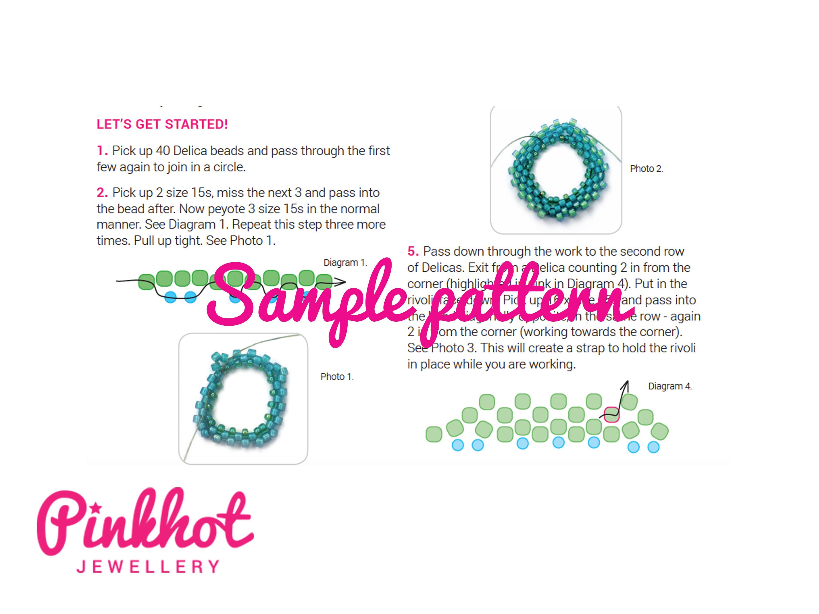 Stegosaurus Drop Pendant PDF Pattern - Geometric Peyote | Beading PDF ...