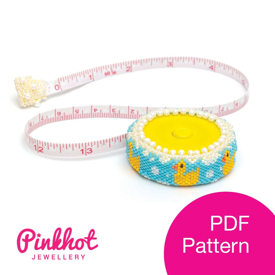Ducks & Bubbles Tape Measure Pattern (PDF) | Peyote | Beading PDF ...