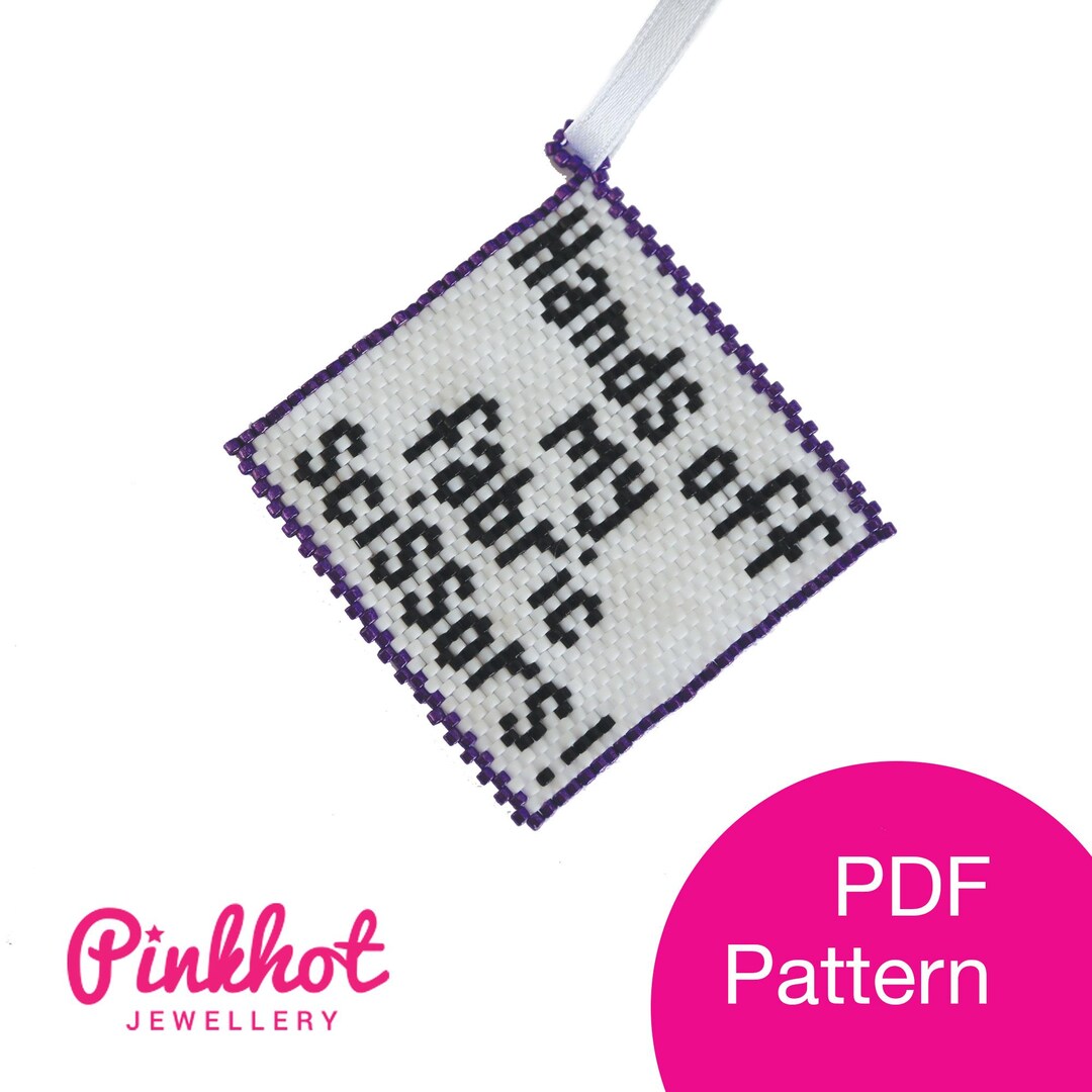 Hand Off! Beaded Scissor Tags Pattern | Miyuki Delica Peyote Stitch ...