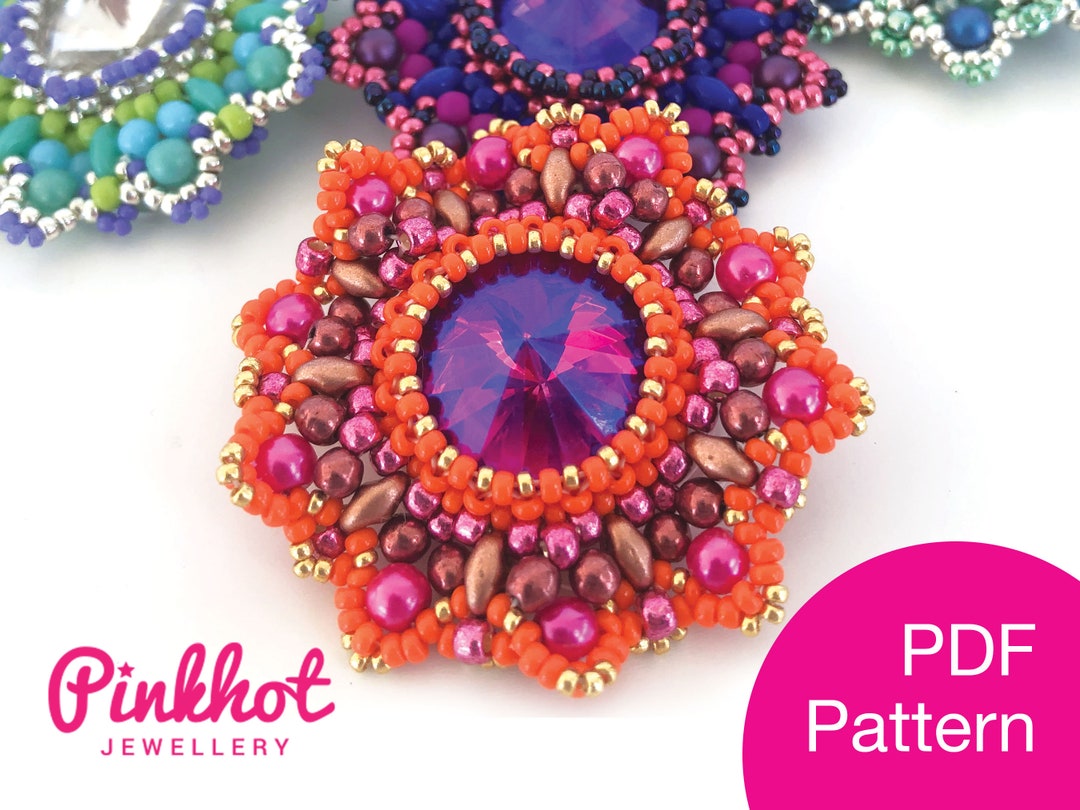 Aurora Jewels Beaded Pendant Pattern (PDF) | Shaped Beads and Right ...