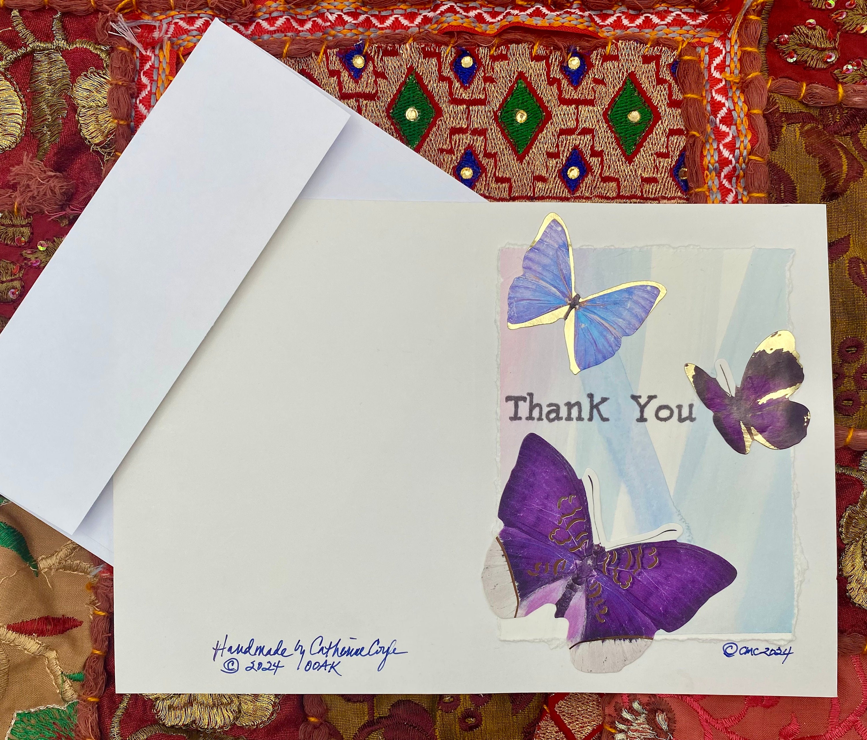 Handmade Greeting Card, Thank You Card OOAK by Catherine Coyle - Etsy