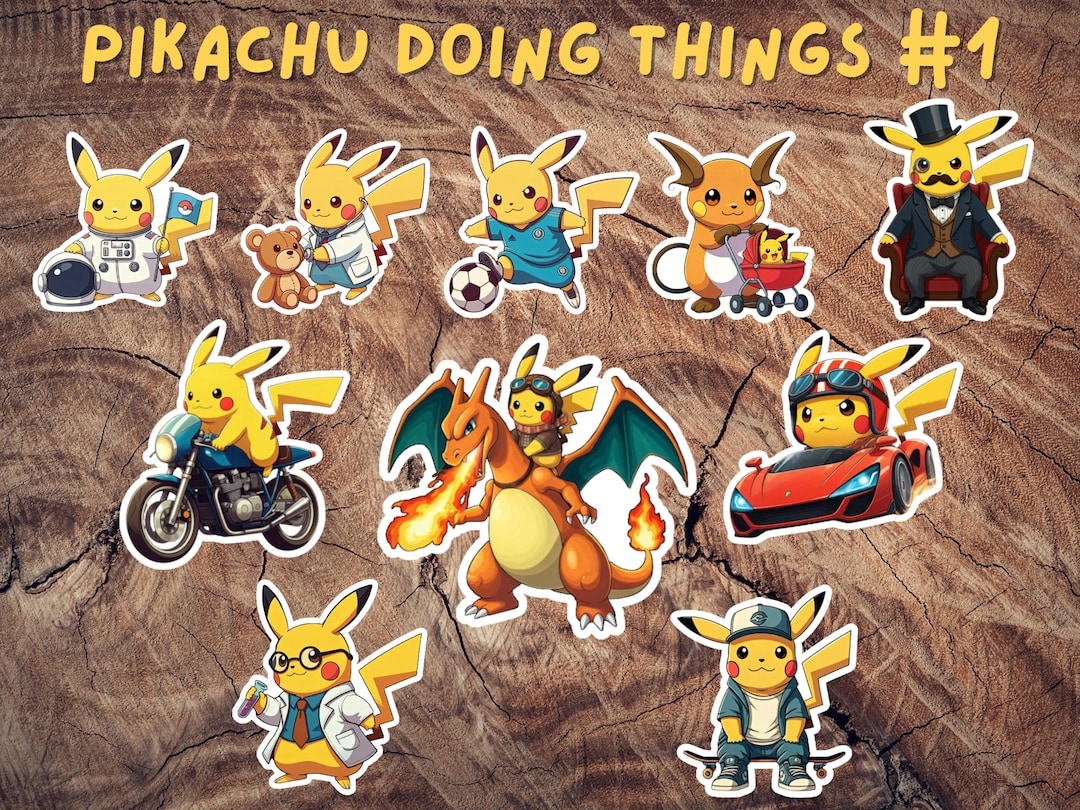 Cute Pikachu Sticker Holographic Pikachu Cute Pokemon Sticker ...