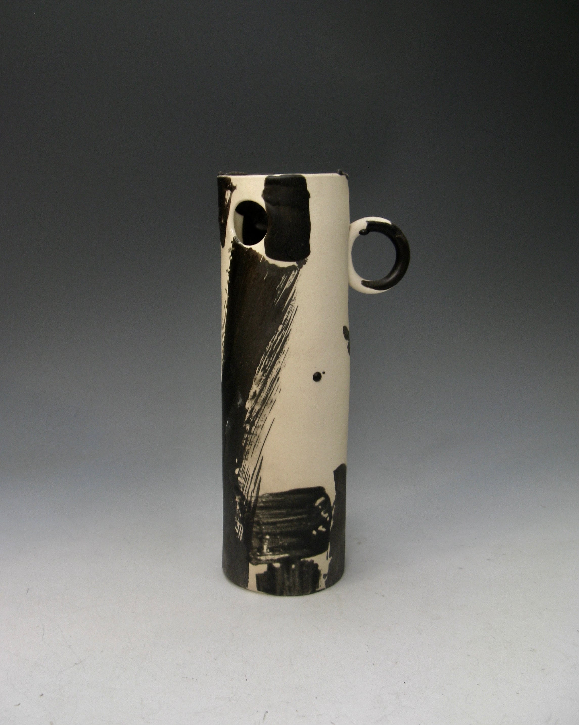 Hand Built Abstract Porcelain Vessel ... Mixed Media ... Ceramic and ...