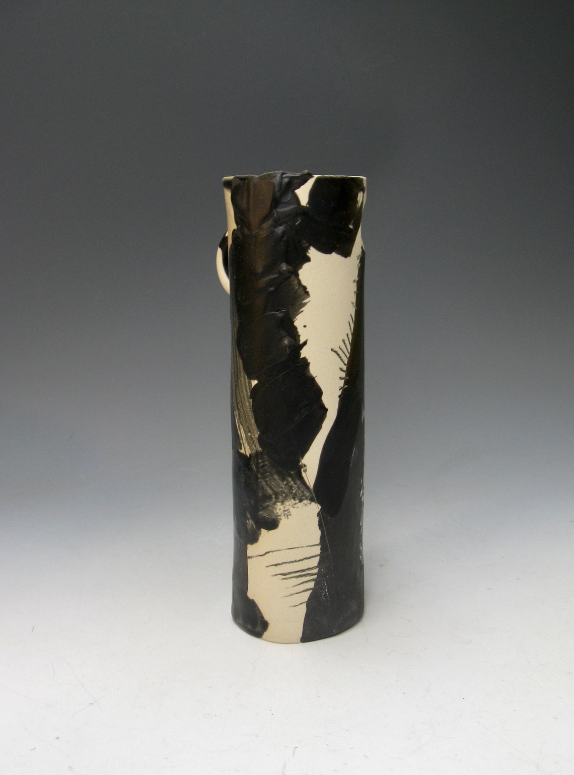 Hand Built Abstract Porcelain Vessel ... Mixed Media ... Ceramic and ...