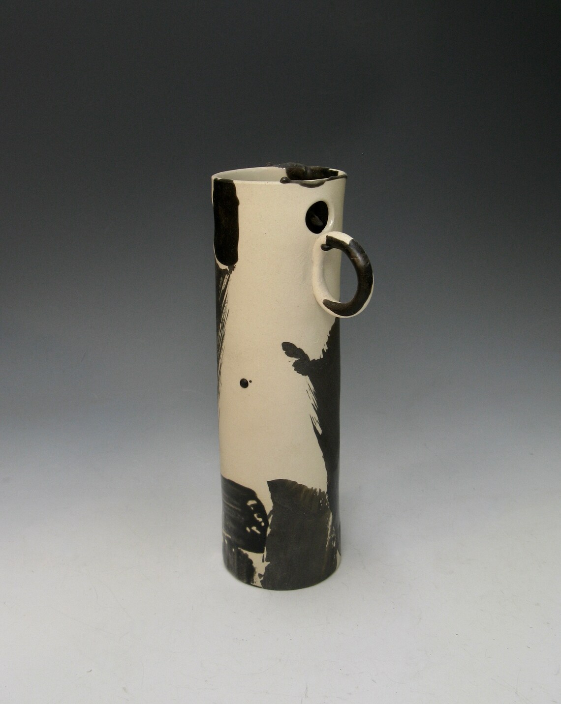 Hand Built Abstract Porcelain Vessel ... Mixed Media ... Ceramic and ...