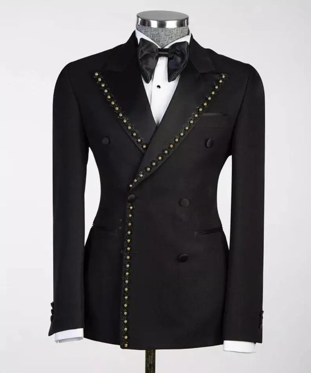 Men's Wedding Groom Pearls Suit Pant Men's Wedding Groom Pearls Suit ...
