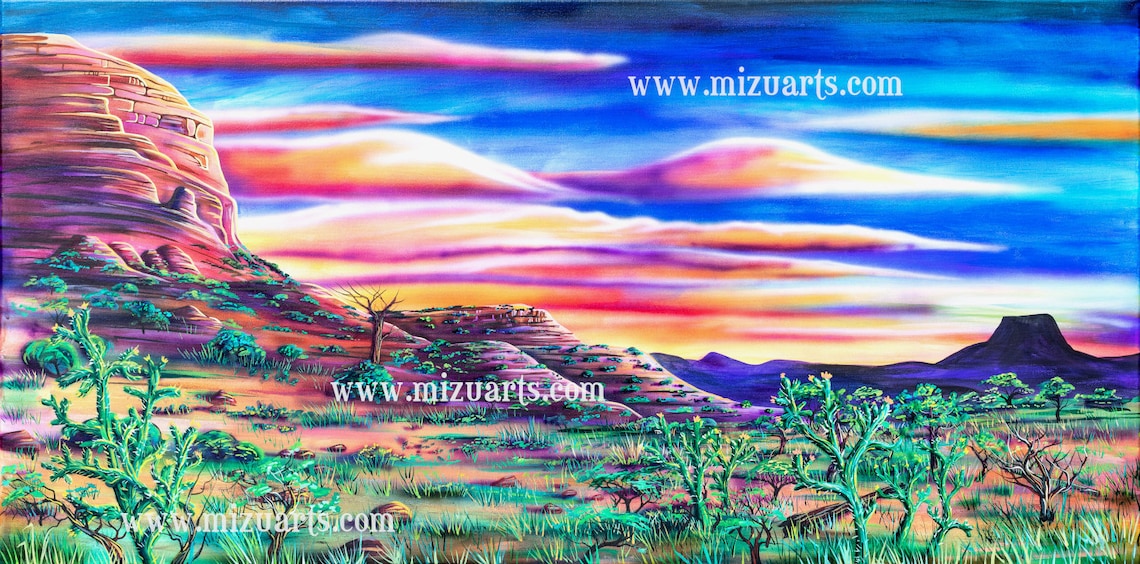 Ghost Ranch Print of New Mexico Desert Landscape Art by Mr - Etsy