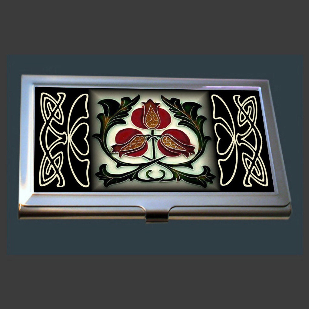 BC009 Business Card Case Featuring an Art Nouveau Tile - Etsy