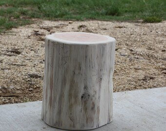 Tree Stump Side Table timber end table tree log table base | Etsy