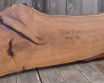 Wood slab guest book | Etsy