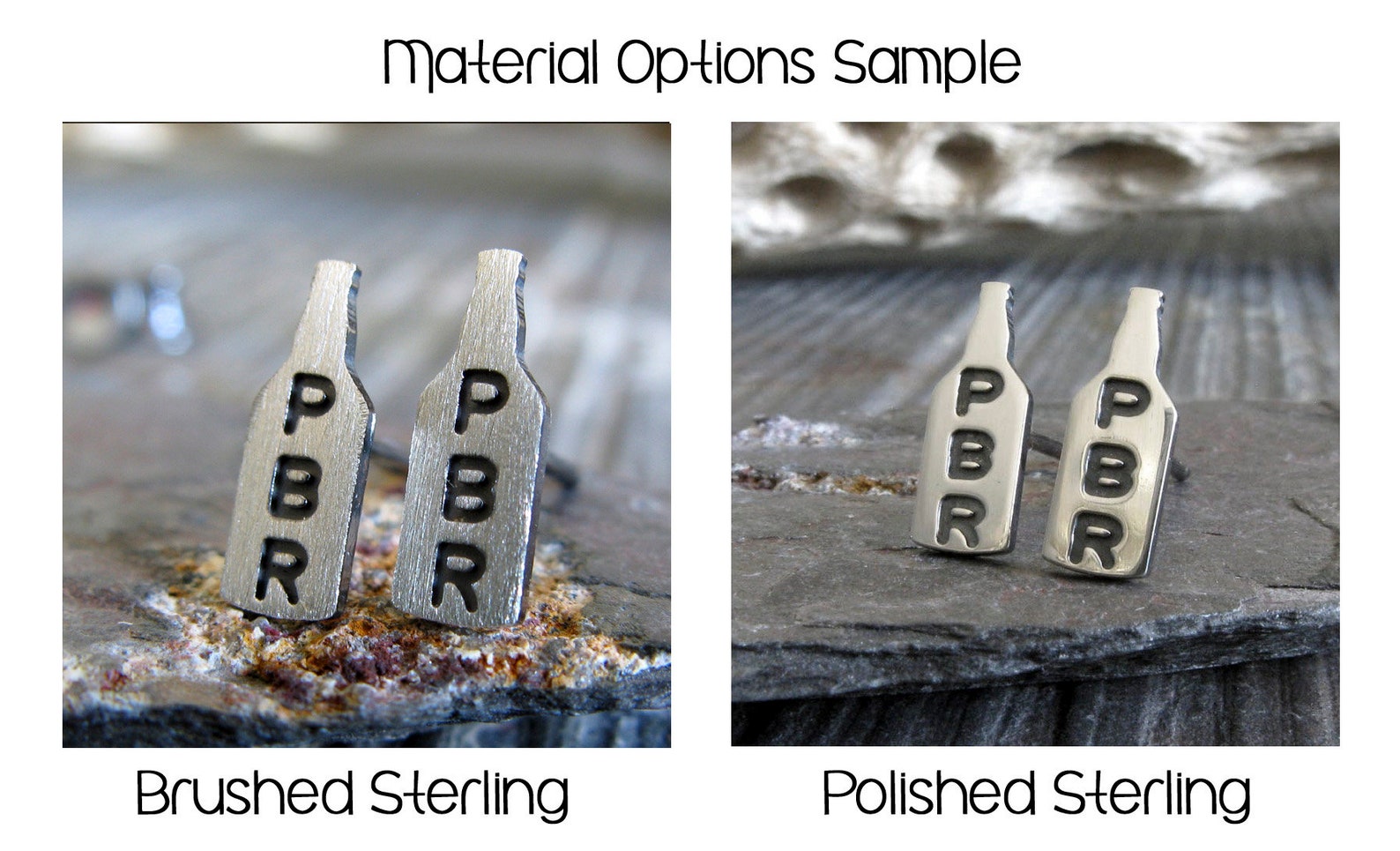 Tiny IPA Craft Beer Bottle Stud Earrings Handmade in Sterling - Etsy