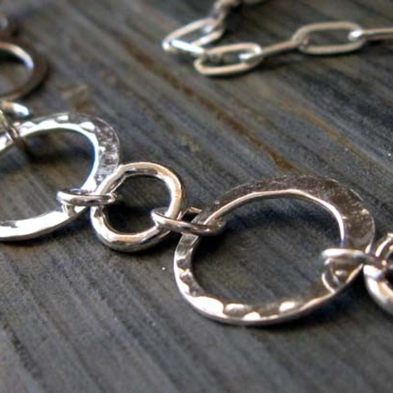 Long Silver Necklace - Etsy