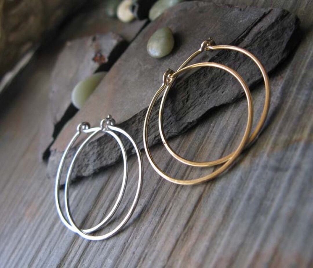 Set of Handmade Urban Mixed Metal 7/8 Hoops. One - Etsy