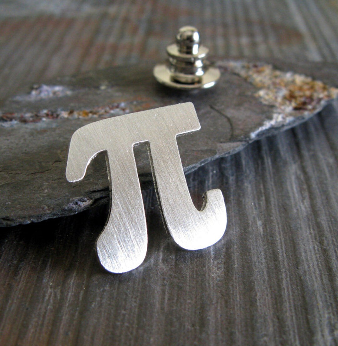 Pi Math Symbol Tie Tack Lapel Hat Pin Brooch Artisan Handmade in ...