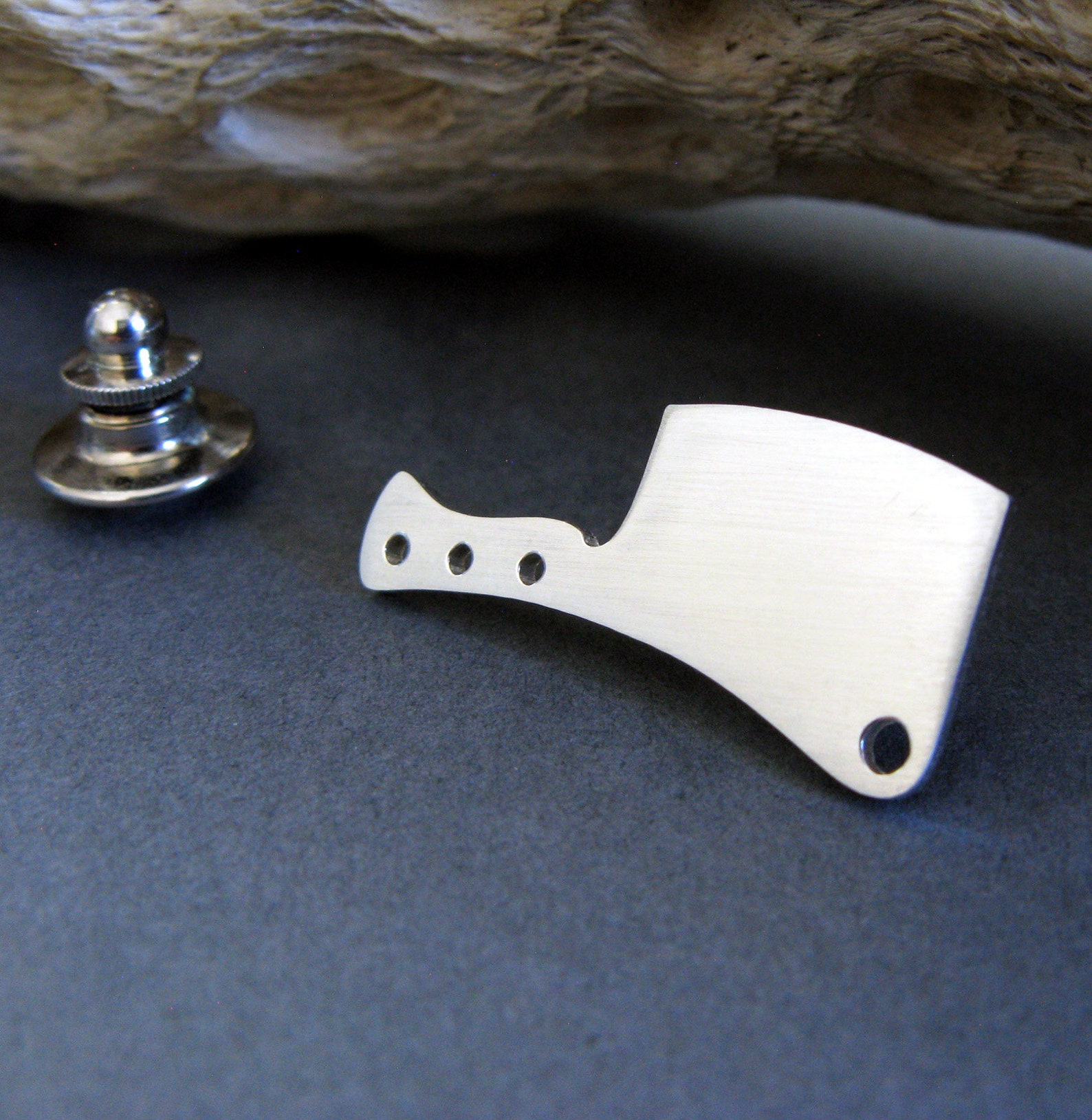Butcher Knife Meat Cleaver Tie Tack Lapel Hat Pin Artisan Handmade in ...