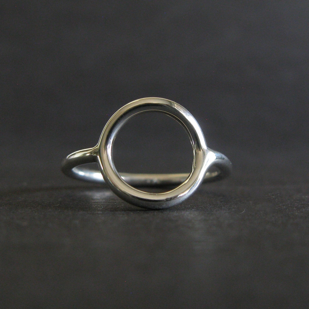 Dainty Karma Halo Circle Ring Handmade From Sterling Silver - Etsy