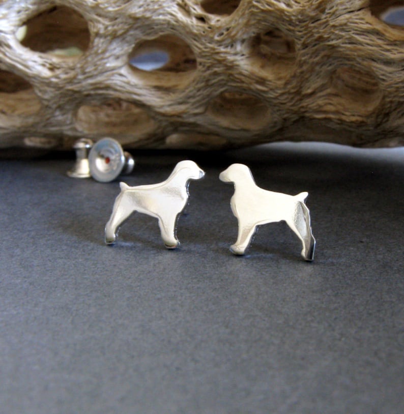 Brittany Spaniel Pointer Dog Stud Earrings Handmade in - Etsy