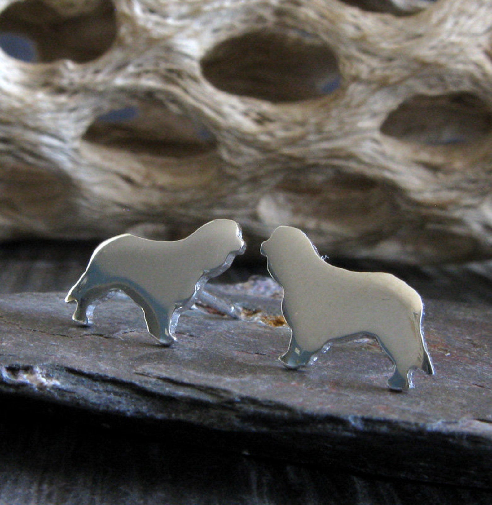 Cavalier King Charles Spaniel Dog Stud Earrings Handmade in Sterling ...