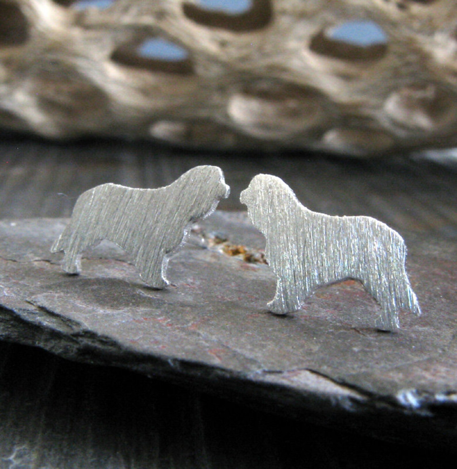 Cavalier King Charles Spaniel Dog Stud Earrings Handmade in Sterling ...