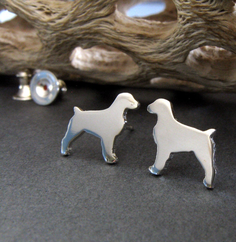 Brittany Spaniel Pointer Dog Stud Earrings Handmade in - Etsy
