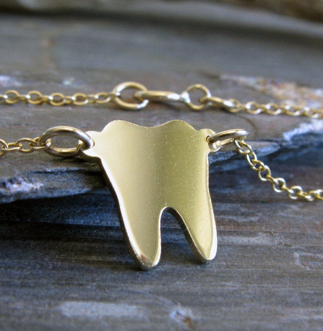 Dainty Human Tooth Necklace Handmade From Sterling Silver or 14k Gold ...