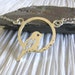 Bird in a Ring Perch Necklace Artisan Handmade in Sterling - Etsy