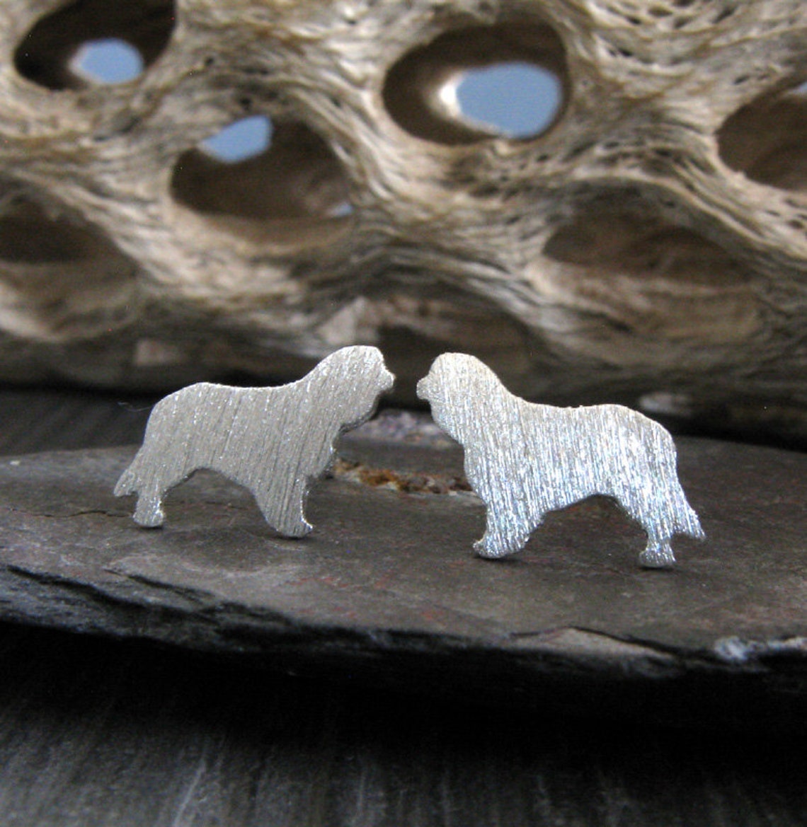 Cavalier King Charles Spaniel Dog Stud Earrings Handmade in Sterling ...