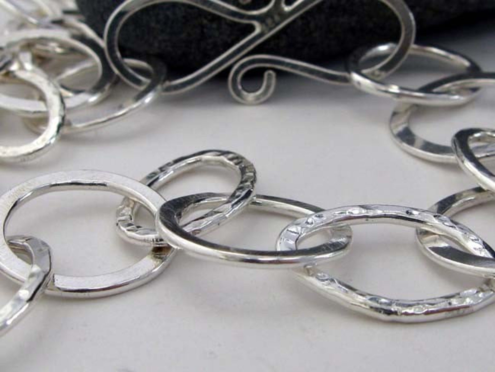 Chunky Handmade Sterling Silver Chain Necklace With Large Links - Etsy
