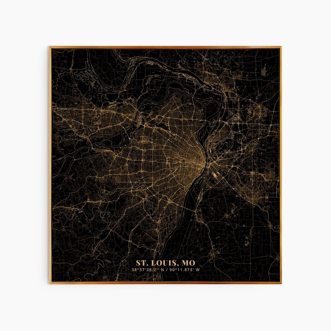 St. Louis Map | St. Louis Print | St. Louis Poster | St. Louis City Map ...