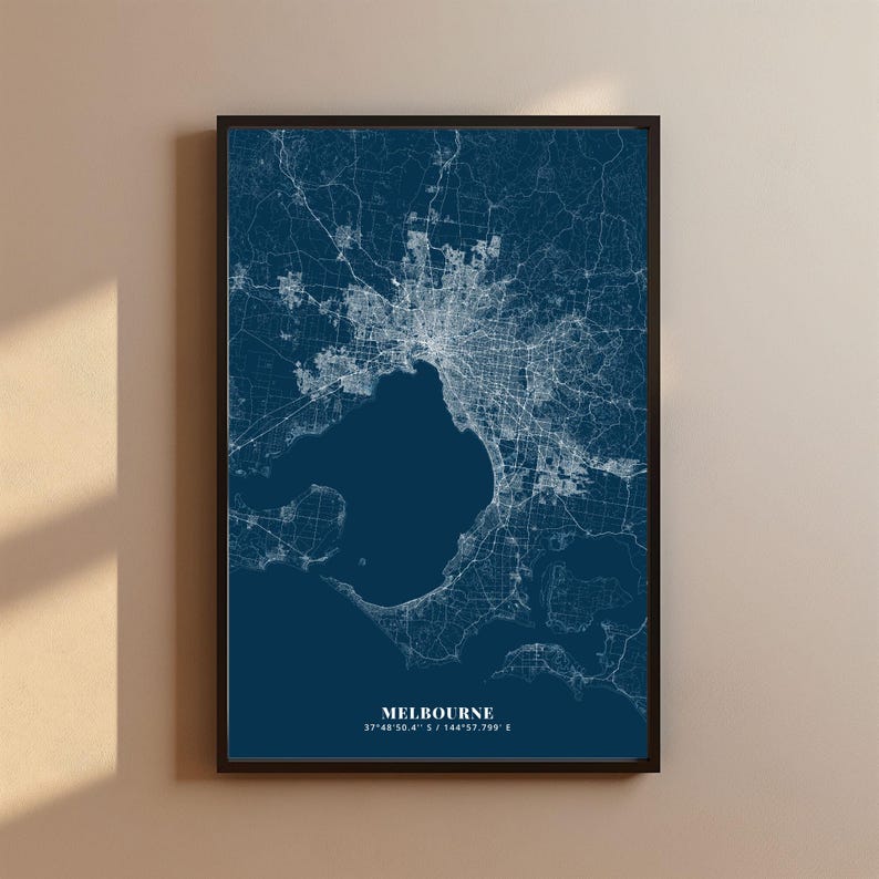 Melbourne Map | Melbourne Print | Melbourne Poster | Melbourne City Map ...